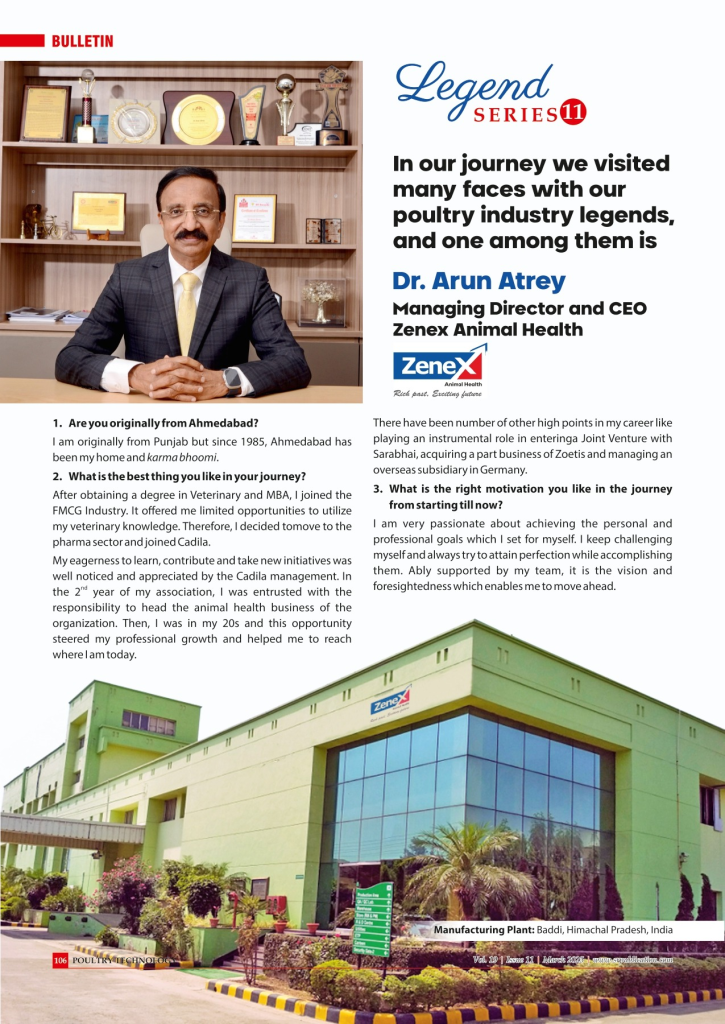 Poultry Technology features Dr Arun Atrey, Managing Director and CEO ...